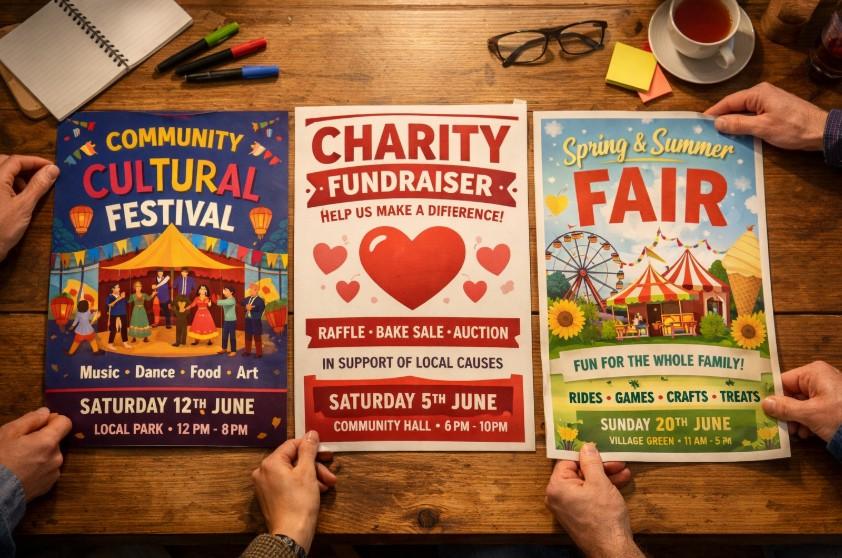 Promoting Local Community Events with Eye-Catching Poster
